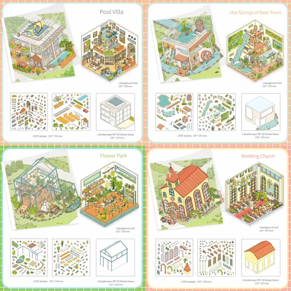 3D Stickers – Flower Park | Diymiracle